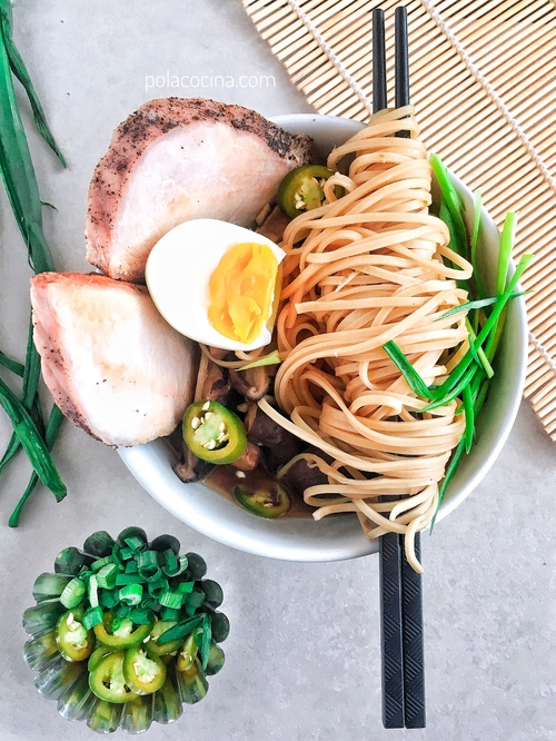 Ramen receta fácil de cerdo, receta de sopa ramen